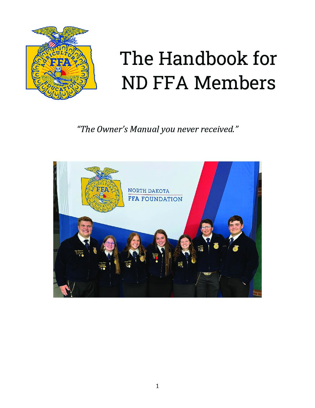 2025 FFA Handbook | ND FFA FOUNDATION